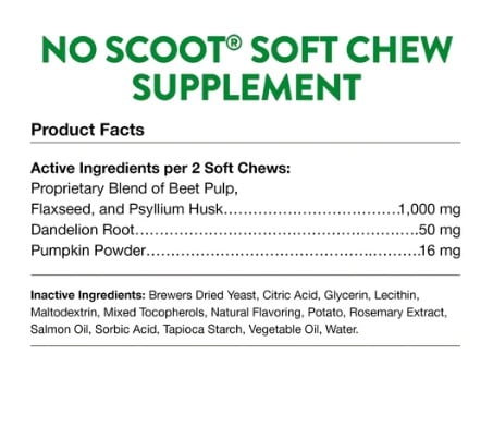 NaturVet No Scoot Soft Chews for Dogs 60 Ct | UPCO