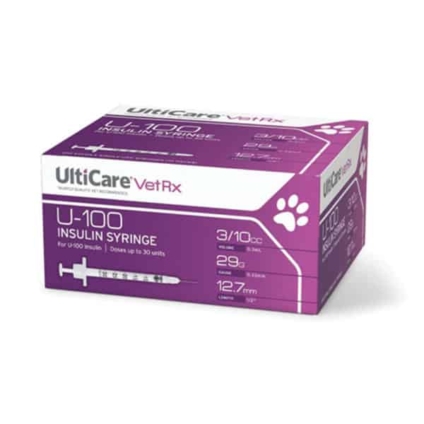 U-40 Insulin Syringe 3/10cc 29g - 100 count | UPCO Pet Supply