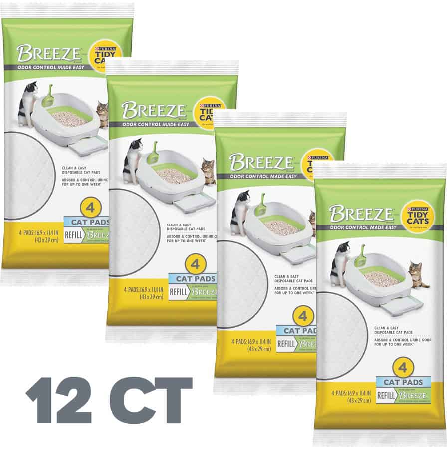 Tidy Cats Breeze Cat Pads Refill 4 x 4 Ct (12 Pads) | UPCO