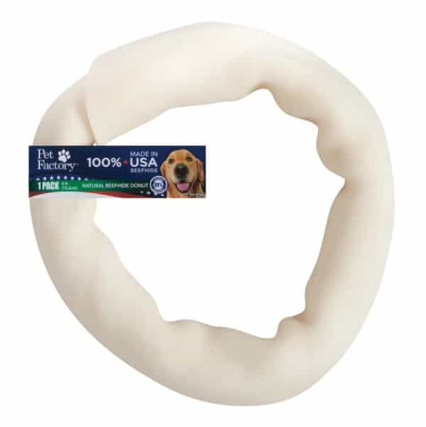 Pet Factory Beefhide Rawhide Donut Dog Treat | UPCO