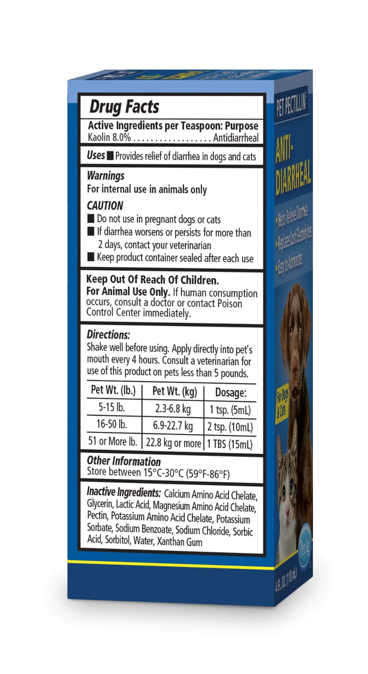 PetAg Pet Pectillin Anti Diarrheal Liquid 4 oz | UPCO Pet Supplies